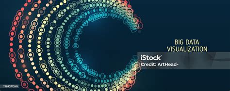 Bigdatavisualisierung Kreiszeichen Ein Dynamisches Array Von Informationen Datensortiervorgang