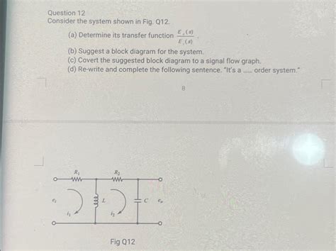Solved Question Consider The System Shown In Fig Q A Chegg Com