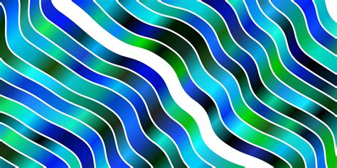 Light Blue Green Vector Pattern With Curved Lines Colorful Illustration In Abstract Style With