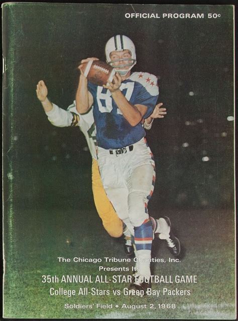 Game Program College All Stars Vs Packers Aug 2 1968 College