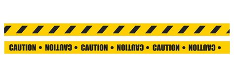 Caution Tape Set Of Yellow Warning Ribbons Abstract Warning Lines For