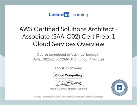 Vyshnavi Bonagiri On Linkedin Certificate Of Completion