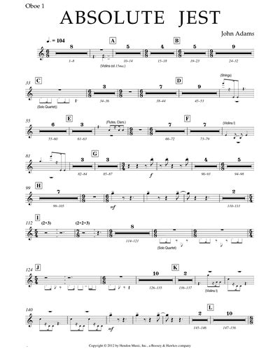 Absolute Jest Sheet Music By John Adams Nkoda Free 7 Days Trial