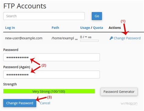How To Change The Password Of The FTP Account In CPanel Knowledge Base Wirespan Hosting