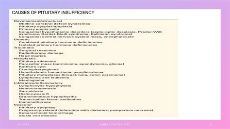 Sheehan Syndrome And Pan Hypopituitarism Endocrinology Pptx