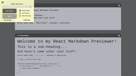 please provide a feedback on my markdown reviewer freecodecamp