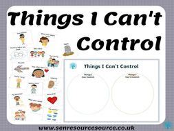 Things I Can And Cannot Control Teaching Resources