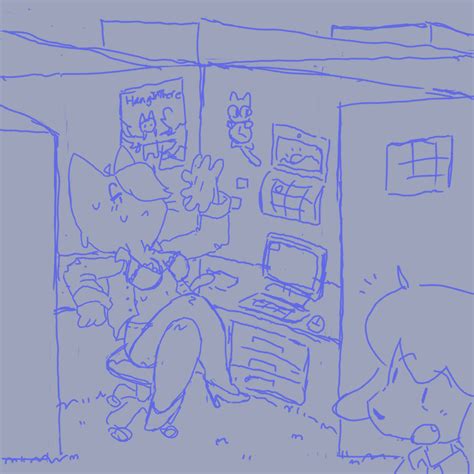 Rule 34 At Work Bra Breasts Catswillmeow Computer Computer Monitor