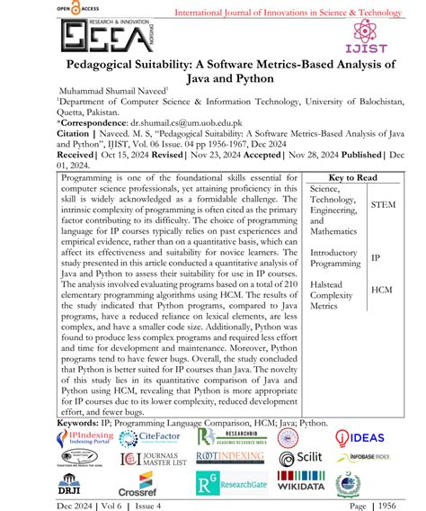 Pdf Pedagogical Suitability A Software Metrics Based Analysis Of