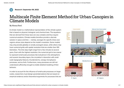 Pdf Multiscale Finite Element Method For Urban Canopies In Climate Models