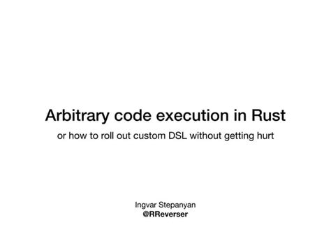 Building Fast Interpreters In Rust Ppt