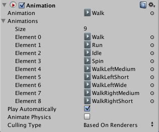 Unity Manual Legacy Animation Component