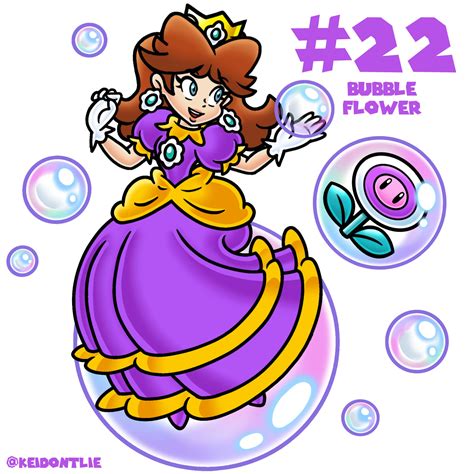 Princess Daisy And Bubble Daisy Mario And 1 More Drawn By Keidontlie