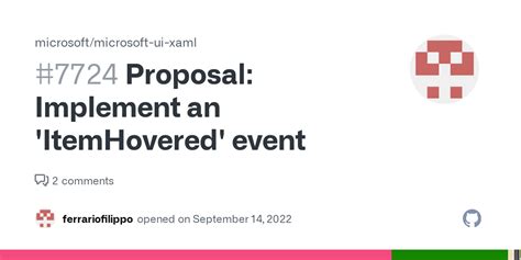 Proposal Implement An Itemhovered Event · Issue 7724 · Microsoftmicrosoft Ui Xaml · Github