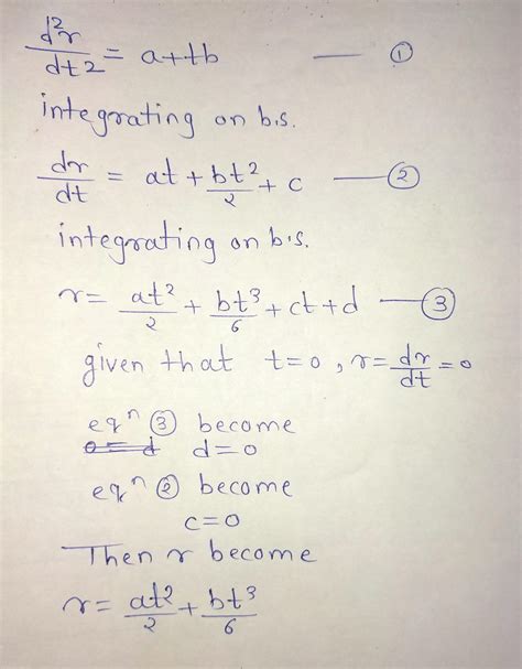 Example Find The Value Of R From The Equation D R Dt A Tb Given That A And B Are