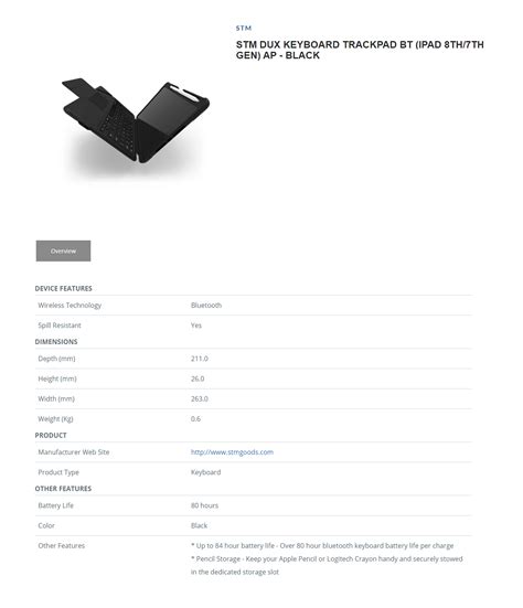 Stm Dux Bluetooth Keyboard Case For Ipad Th Th Th Gen At Eugene Bergeron Blog