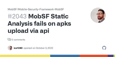 Mobsf Static Analysis Fails On Apks Upload Via Api · Issue 2043 · Mobsfmobile Security