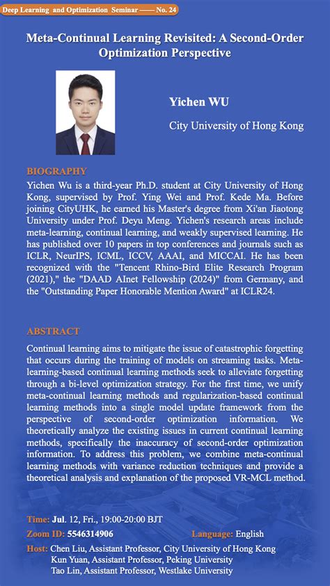 Deep Learning And Optimization Seminar