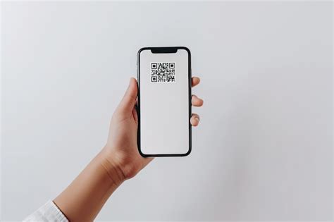 드 폰 스캐닝 Qr 코드 색 배경 터 일러스트레이션 프리미엄 Ai 생성 이미지