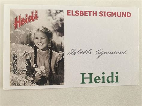 Elsbeth Sigmund Signed Card