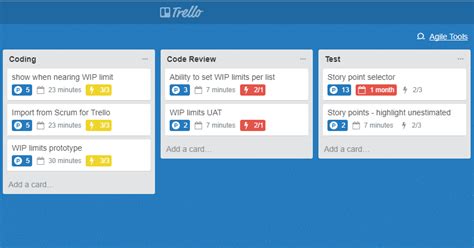 Agile Tools For Trello Wip Limits Story Points And And Time In List