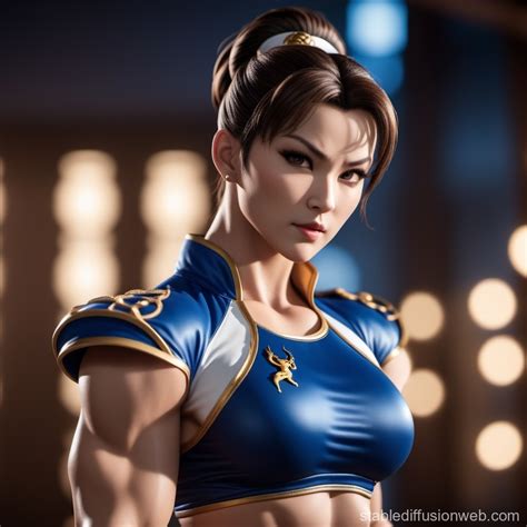 Chun Li Full Body Athletic Muscular Caucasician Version Prompts
