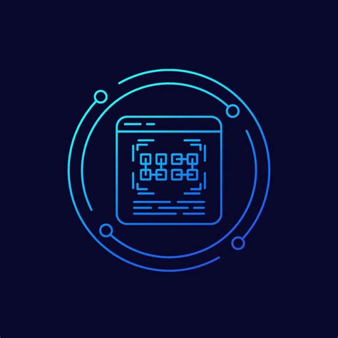 Pattern Recognition Software Icon Linear Design 48062638 Vector Art At