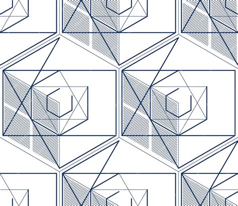 Premium Vector Geometric 3d Lines Abstract Seamless Pattern Vector