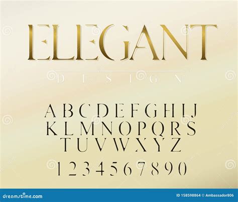 Modern Elegant Font And Alphabet Abc Typography Design Vector Stock