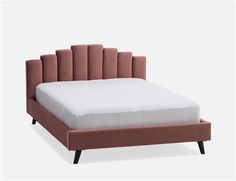 Structube Albi Queen Size Bed In Purplepink Modern Platform Bed