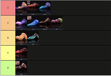 Bad Dragon Dildo Tier Lists Toys I Own Vs All Aesthetic Predicted Feel R Baddragon