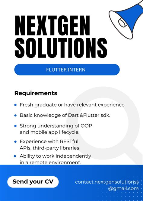Nextgensolutions On Linkedin Job Title Flutter Intern We Are Looking