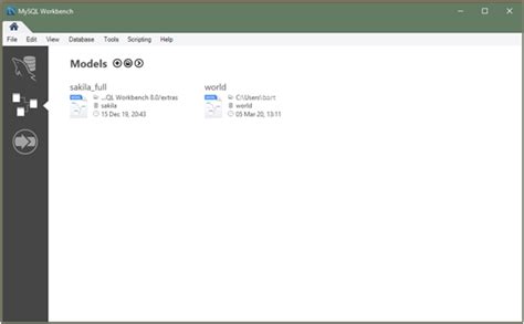 MySQL MySQL Workbench Manual Modeling Interface