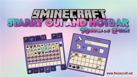 Starry Gui And Hotbar Resource Pack 1192 1182 Texture Pack