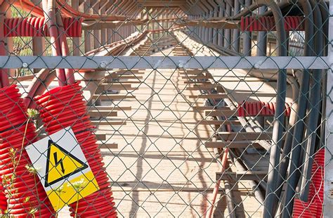 Cabling Cable Fence Electricity Photo Background And Picture For Free