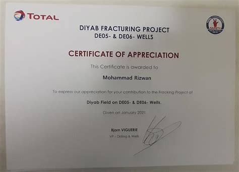 Muhammad Rizwan On Linkedin Slb Total Projectthank You Total