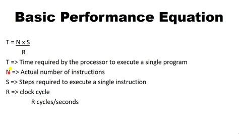 Basic Performance Equation Youtube