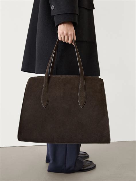 Split Leather Maxi Md Icon Tote Bag · Brown · Bagsâ Andâ Backpacks