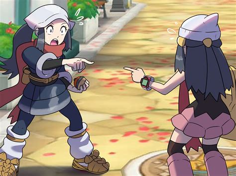 Dawn And Akari Pokemon And More Drawn By Juno Son Danbooru