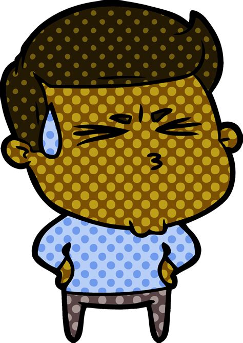 Cartoon Frustrated Man Vector Art At Vecteezy