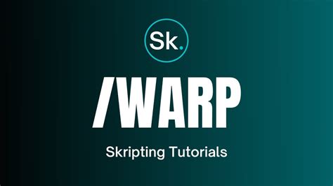 Custom WARP Command Skripting Tutorials YouTube