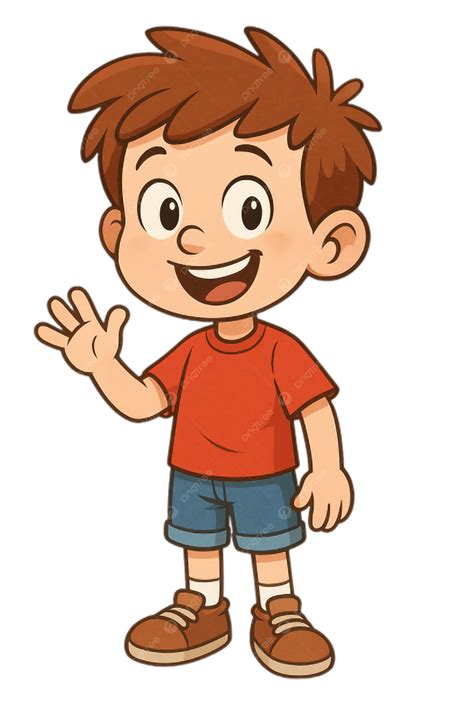 Cartoon Waving Bye