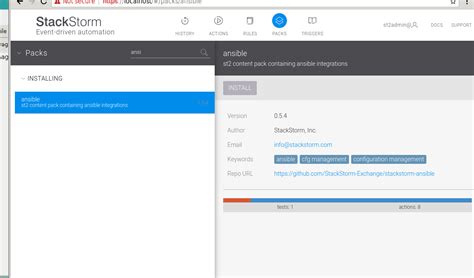 Command Line Integrate Ansible With Stackstorm Webui Ask Ubuntu