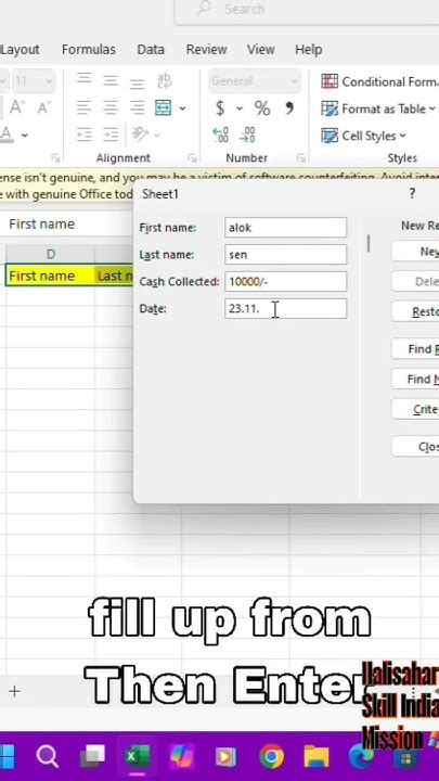 Data Entry From Using Shortcut Key Excel Sheet Convert From Chart