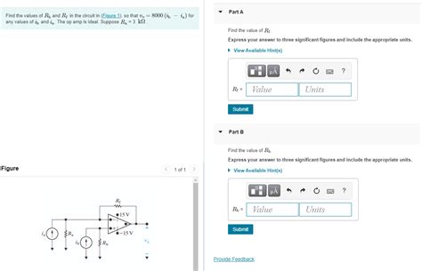 Solved Part A Find The Values Of Rp And Rp In The Circuit In Chegg Com