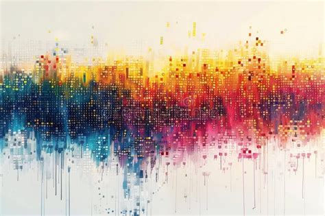 Colorful Numbers In The Form Of Binary Code Are Arranged To Create An Abstract Background