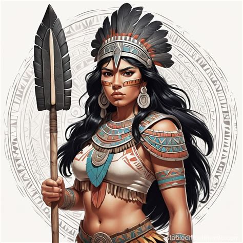 Aztec Princess Warrior Drawing Pin By Bulkcolor On Aztec Coloring