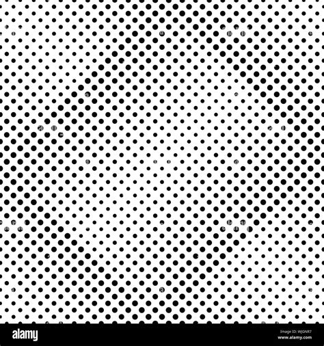 Monochrome Geometrical Seamless Dot Pattern Background Black And