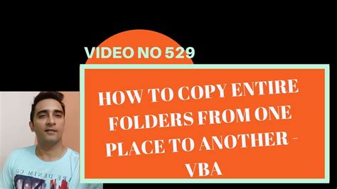 learn excel video 529 vba copy or move folders youtube