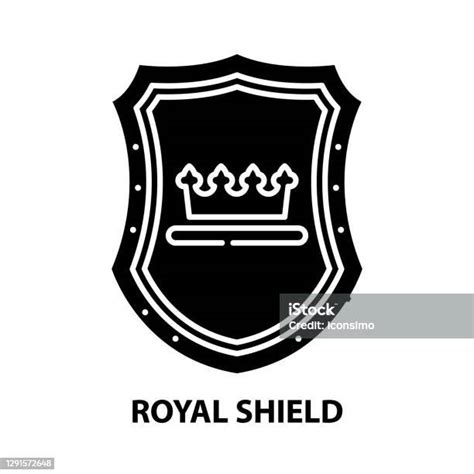 로얄 쉴드 아이콘 편집 가능한 스트로크가 있는 블랙 벡터 사인 컨셉 일러스트 개체 그룹에 대한 스톡 벡터 아트 및 기타 이미지 개체 그룹 골동품 국왕 Istock